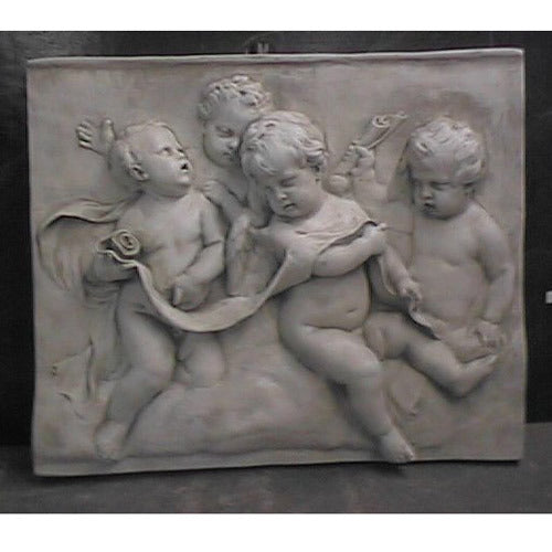 Four Singing Cherubs Plaque Outdoor/Indoor Statue — Bella Outdoors