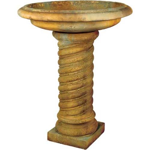 Twisted Birdbath 30 Outdoor/Indoor Statue — Bella Outdoors